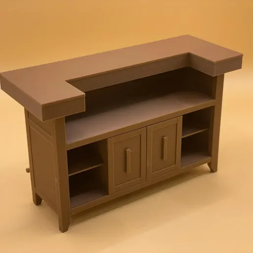 📁 Miniature Dollhouse Bar Set 3D STL – 1:12 Scale Bar, Cabinet ...