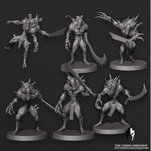 🔨 Cursed Elves - Flesh Bundle・ 3D File for ・Cults