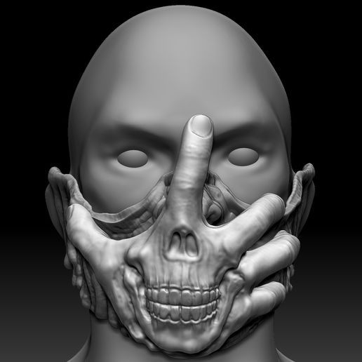 💀 Skull hand masks・ STL File for ・Cults