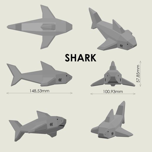 🦈 Shark・ STL File for 3D printing・Cults