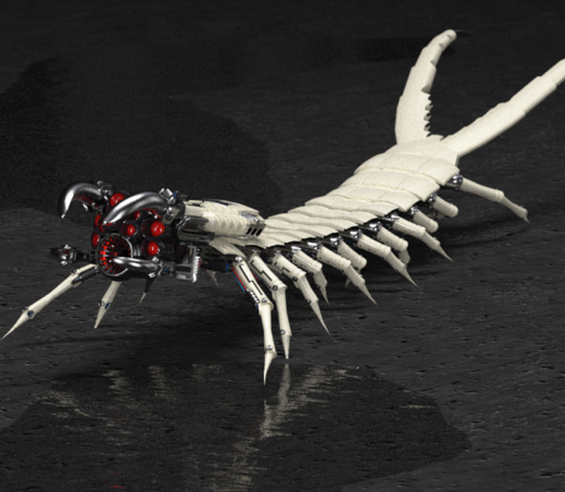 🐛 Mechanical Centipede・Free STL File for ・Cults