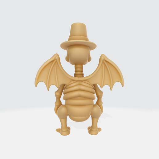 💀 Thanksgiving Skeleton Turkey 3D Print – Pilgrim Hat Funny Holiday ...