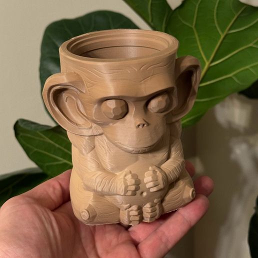 🐒 Monkey Idol Mug・ STL File for 3D printing・Cults