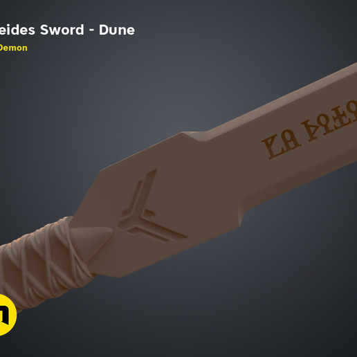 🗡️ Atreides Sword 2 – Dune・ 3D File for ・Cults