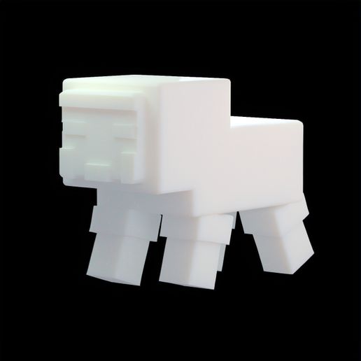 👶 Minecraft-Inspired Blocky Baby Sheep Free 3D print stl model・Free STL ...