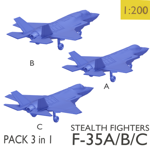 ️ F-35 (A/B/C) ALL IN ONE BIG PACK・ 3D File for ・Cults