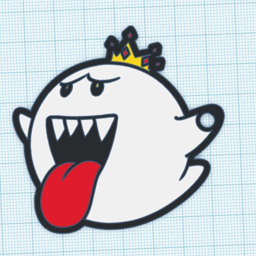 STL file SuperMario Boo keychain 🗝️ ・3D print object to download・Cults