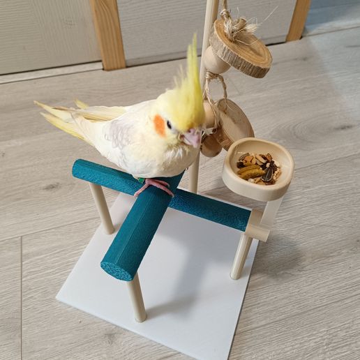 🦜 Table perch for parrots and parakeets・ STL File for 3D printing・Cults