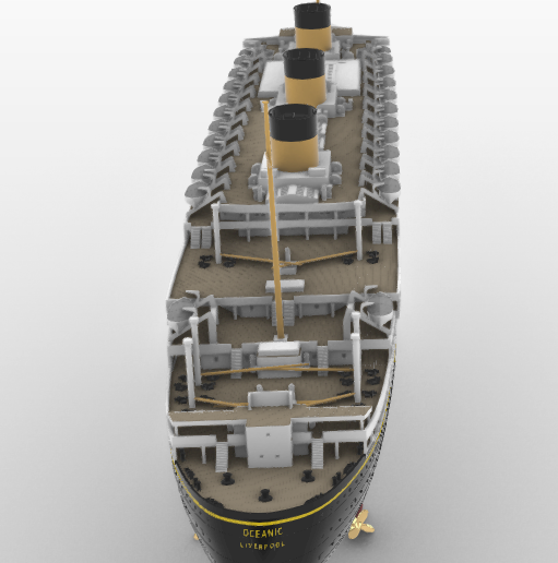 ⭐ Print ready RMMV OCEANIC III, White Star Line's mega ocean liner, 1/ ...