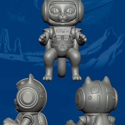 STL file AstroCats! 🐱 ・3D printing idea to download・Cults