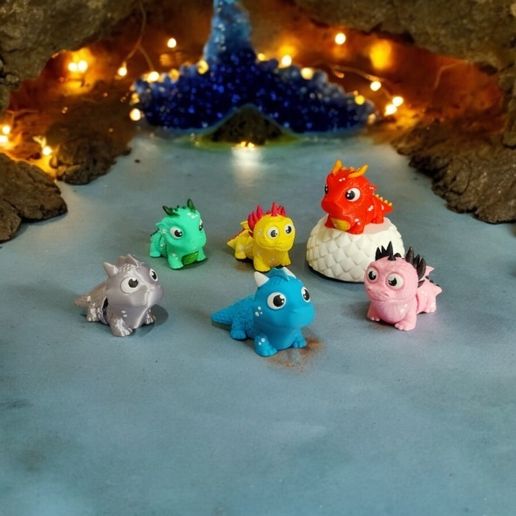 🐉 Mini Flexi Articulating Dragons BUNDLE・ 3D File for 3D printing・Cults