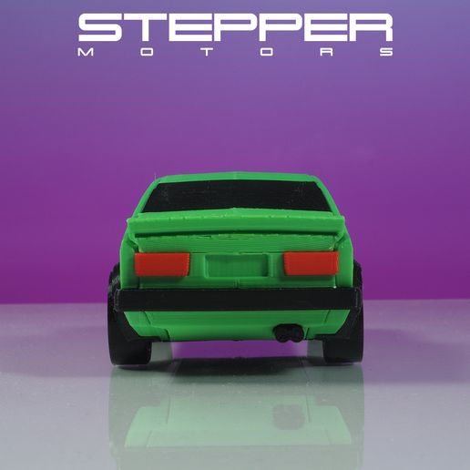 🏎️ Stepper Motors 70's 4 cyl race day Euro fastback toy car - multi ...