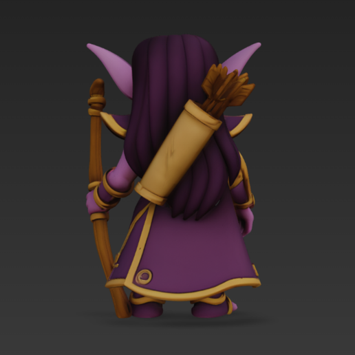 🧝 Elven Archer Warcraft 3・ STL File for 3D printing・Cults