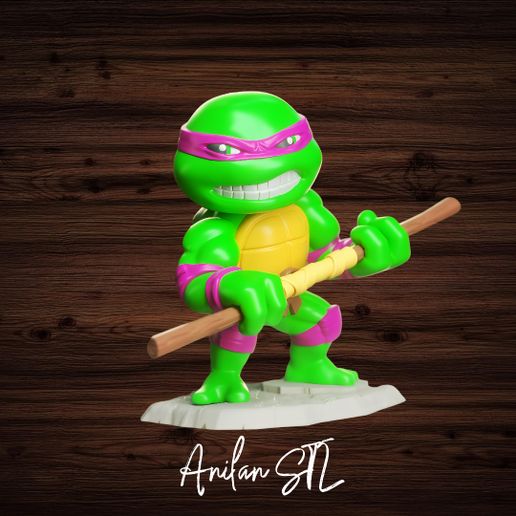 🥷 Donatello Chibi - Ninja Turtles 3D STL Figure・ STL File for 3D ...