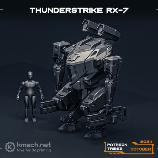 3D file THUNDERSTRIKE mech 🧑‍ ️ ・3D printing idea to download・Cults