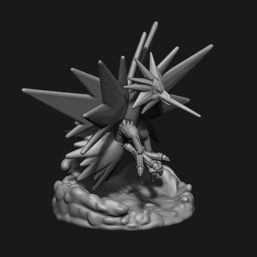 🐉 ZAPDOS - Pokemon fanart - 1st gen legendary bird (FREE)・Free STL File ...