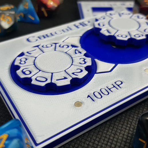 🧲 Magnetic HP Tracker & D6 Spell Tracker (DnD)・Free 3D File for 3D ...