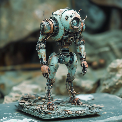 STL file Retro Robot Figurine 3D Model 🤖 ・3D printer model to download ...