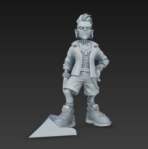 🎨 Rebel Punk Character Figure・ STL File for 3D printing・Cults