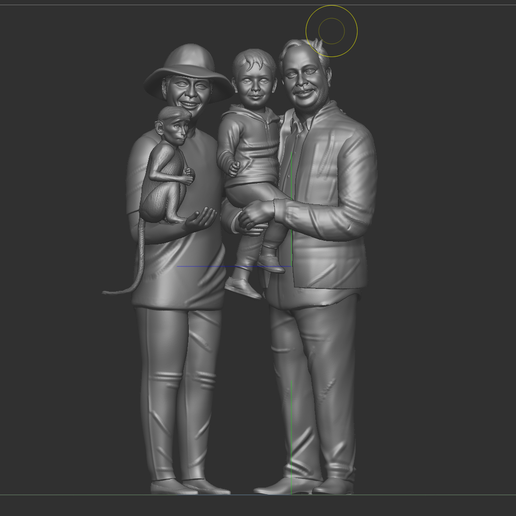 👪 family miniature model ready for print・ STL File for 3D printing and ...