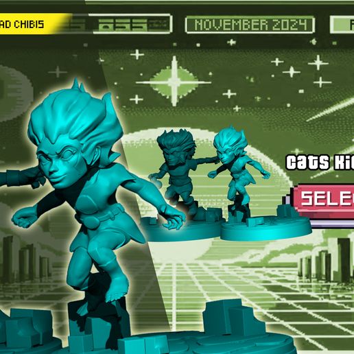 🕹 thundercats kids chibi fan made style・ STL File for 3D printing・Cults