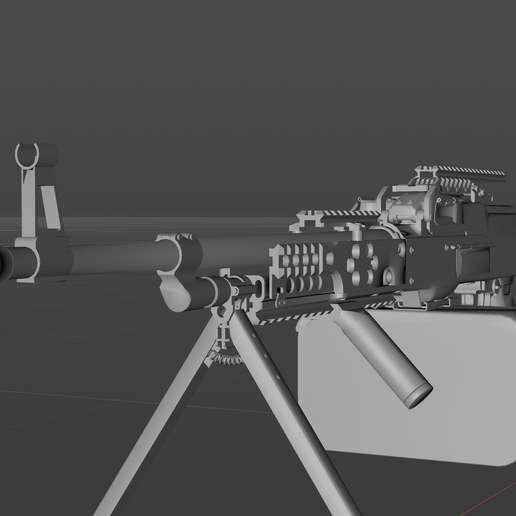 OBJ file Russian PKP (6P41) machine gun 3D model material-2 🔫 ・Design ...