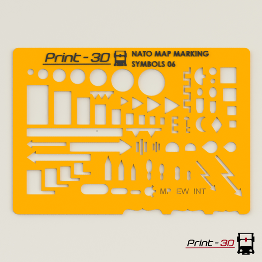 🗺️ NATO/OTAN Map Marking Symbols 06 - Drawing Stencil/Template・ STL ...