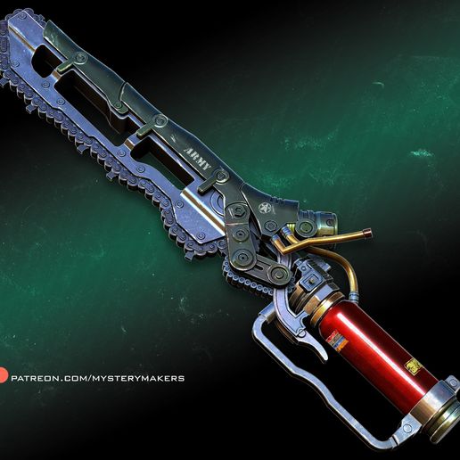 🗡️ Ripper chain sword - Fallout・ 3D File for 3D printing・Cults