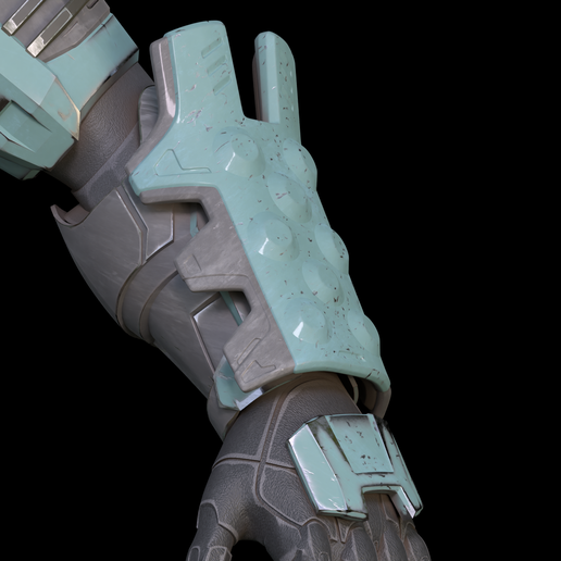 💪 Reinforced Vambrace arm attachment 3d print file・ 3D File for 3D ...