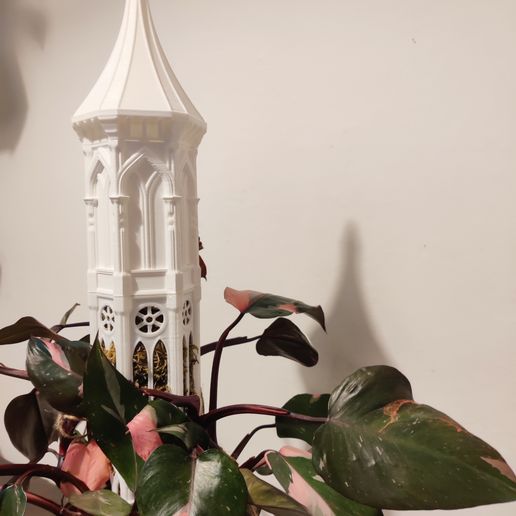 🪞 Gothic Tower Stackable Self-Watering Moss Pole・ 3D File for 3D ...