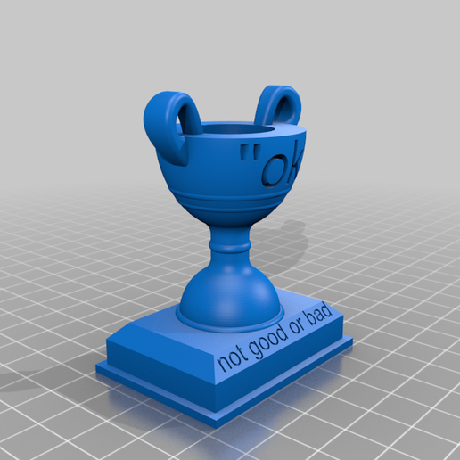 👌 Ok Trophy - Not good - Not Bad・Free 3D File for ・Cults