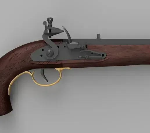 OBJ file Flintlock Pistol 1.0 🔫 ・3D print design to download・Cults