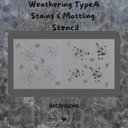 🖼️ Weathering Type A Stains and Mottling Stencil・ STL File for 3D ...