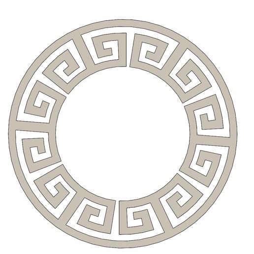 greek key pattern circle