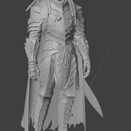 🎲 Dark Fantasy Armored Knight・Free STL File for 3D printing・Cults