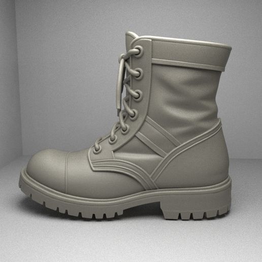 👢 Tactical Combat Boot STL - Realistic 3D Printable Military Footwear ...