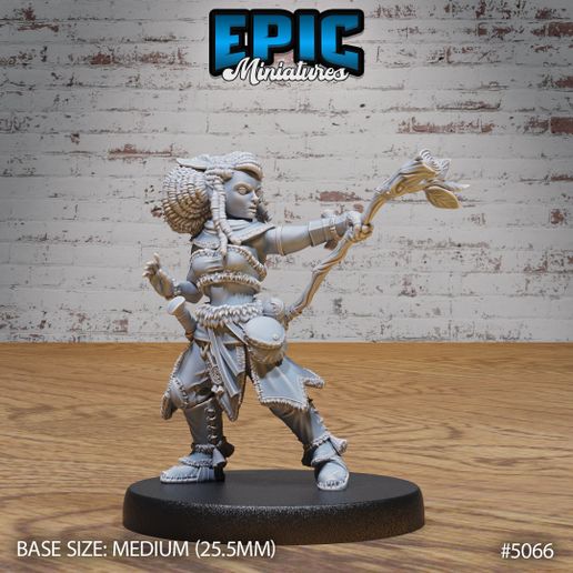 ♀️ Halfling Druid Female Spellcast ‧ DnD Miniature ‧ Tabletop ...