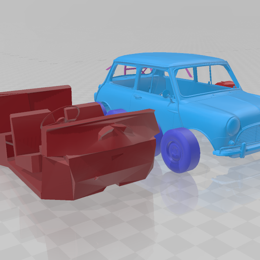 🚗 Mini Cooper S 1965 - Separate Parts STL Model・ 3D File for 3D ...
