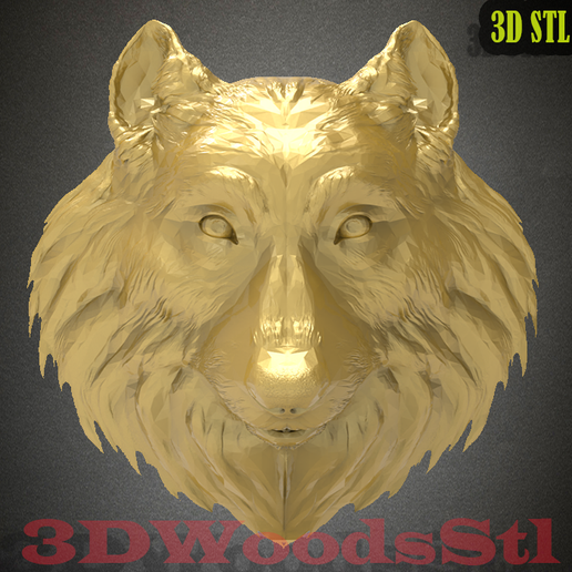 🐺 wolf head,3D stl model relief wall decor, CNC Router Engraver, Artcam ...