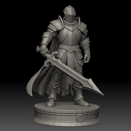 🔥 Runic Knight - Dark Flame Edition・ STL File for 3D printing・Cults