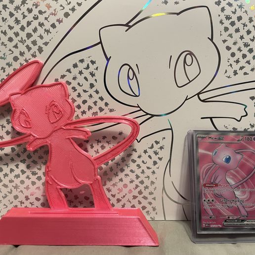 🐉 Pokemon TCG Mew Display Stand - Beckett card holder version・ STL File ...