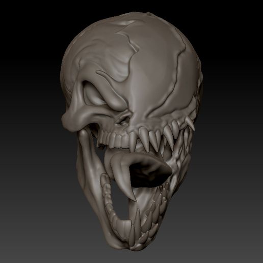 💀 Venom skull・ OBJ File for 3D printing・Cults