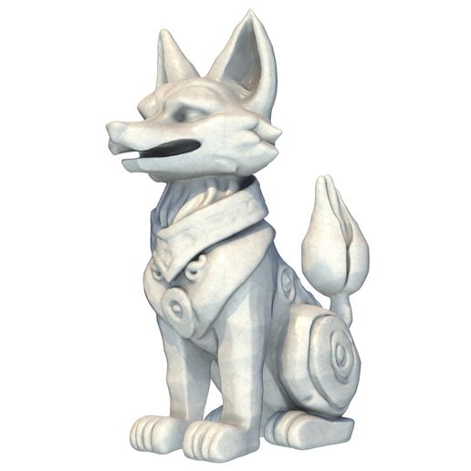 🎨 Totem kitsune de pedra japonês・Arquivo STL para Impressão 3D・Cults