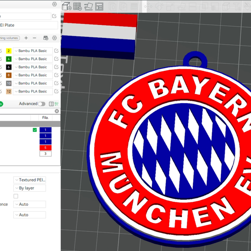 🗝️ Bundesliga Bayern Munich keychain shield・ 3D File for 3D printing・Cults
