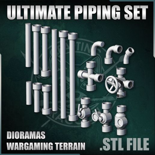🎲 TUBE SET - for dioramas and 32mm scale scenery・ STL File for 3D ...