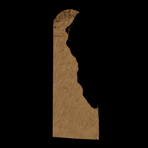 🗺️ Topographic Map of Delaware – 3D Terrain・ 3D File for 3D printing・Cults