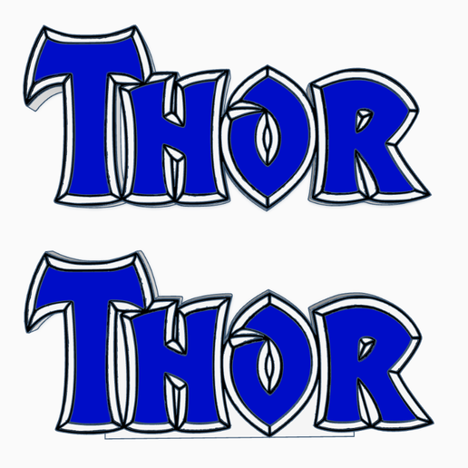 🦸 THOR (Comic) Logo Display by MANIACMANCAVE3D・ STL File for 3D ...