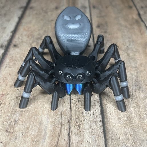 🕷️ Articulated Jumping Spider _ Print-In-Place Jumping Spider・ STL File ...
