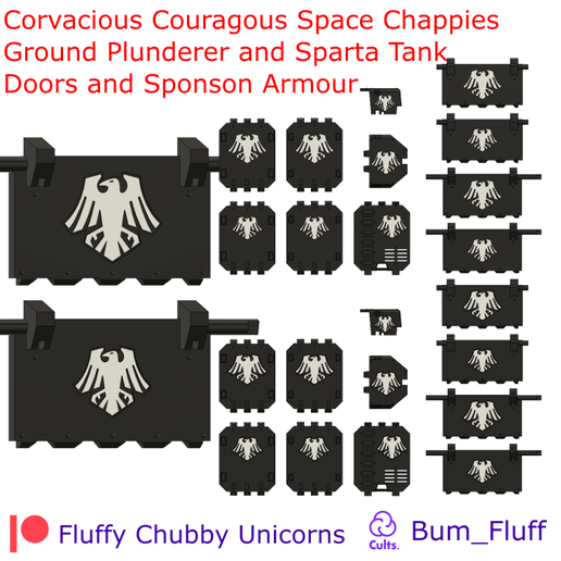 STL file Couragous Crow Ground Plunderer and Sparta Tank Doors ...
