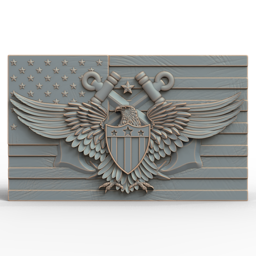 📁 3D Model STL File for CNC Router Laser & 3D Printer 0473. US NAVY・文件 ...